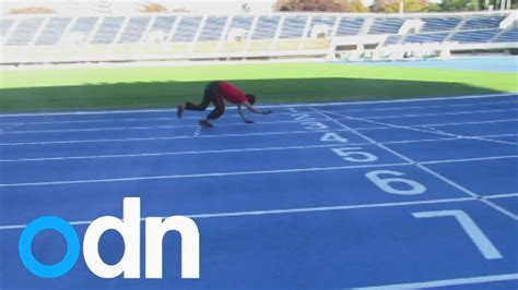 18 Year Old Breaks World Record At Running 100m On All Fours Youtube