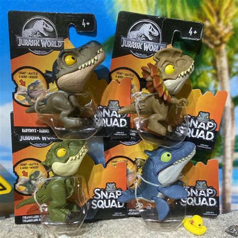 Mattel Jurassic World Snap Squad Mini Figures Set Of 4 Wave 5 Toy