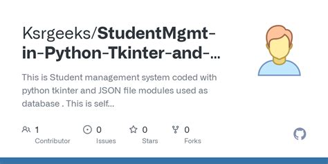 Github Ksrgeeksstudentmgmt In Python Tkinter And Json This Is