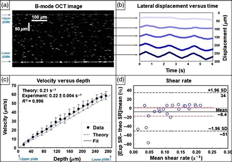 Oct Particle Tracking Velocimetry Of Biofluids In A Microparallel Plate Strain Induction Chamber