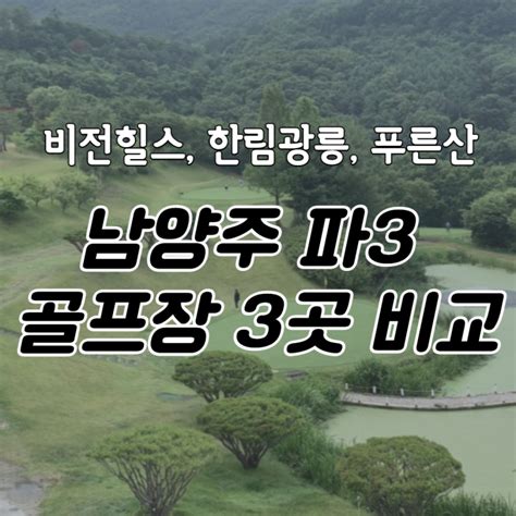 남양주 파3 골프장 비전힐스 한림광릉 푸른산자리연습장 3곳 비교 네이버 블로그 남양주 파3 골프장 비전힐스 한림광릉 푸른산자리연습장 3곳 비교 네이버 블로그