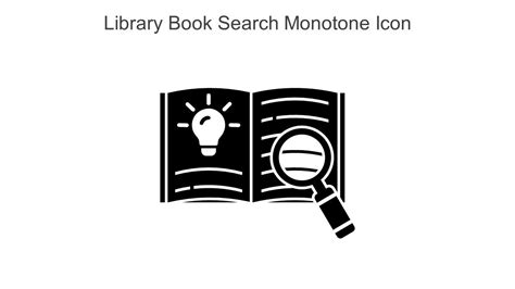 Library Book Search Monotone Icon In Powerpoint Pptx Png And Editable Eps Format PPT Sample