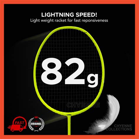 Carbon Graphite Lme Badminton Racket Power Speed Performance Matte Black Lime White Blue