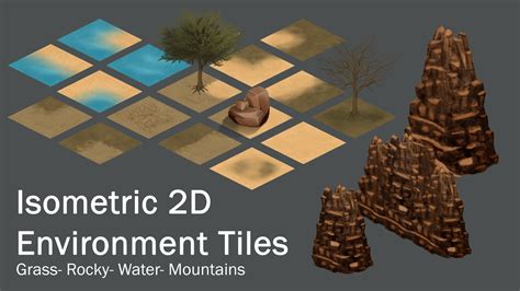 artstation isometric 2d environment tiles game assets