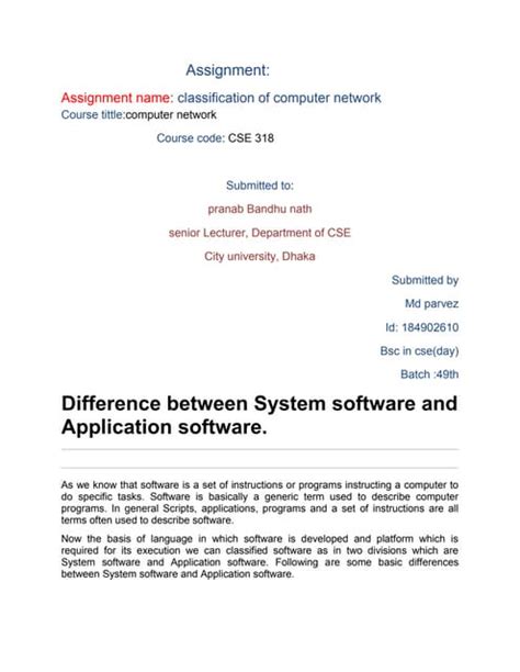 Difference Between System Software And Application Software Pdf