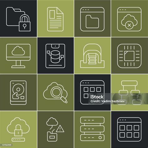 Set Line Browser Files Hierarchy Organogram Chart Processor With Cpu Server Data Web Hosting ...