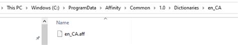 Where Are The Dictionaries Pre V Archive Of Affinity On Desktop Questions MacOS And Windows