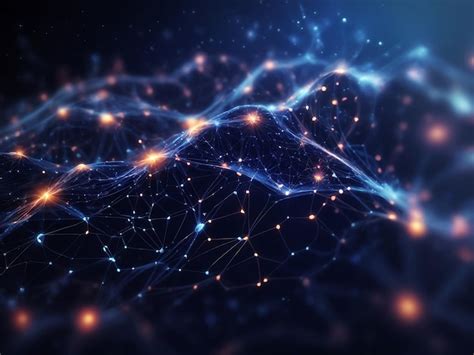 Premium Ai Image Abstract Particle Technology Background Big Data Network Connection Structure