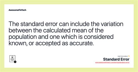 Standard Error AwesomeFinTech Blog