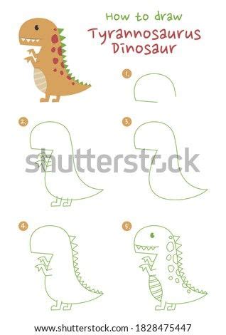 Drawing Guide Drawing Ideas Sketches Of Love Dinosaur Drawing Guided Drawing Cute Dinosaur