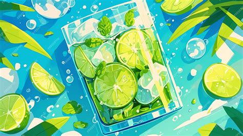 Premium Vector Cool And Refreshing Mint Cucumber Juice