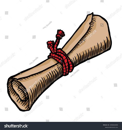 Scroll Paper Vector Illustration Isolated On Stock Vector Royalty Free 2096064406 Shutterstock