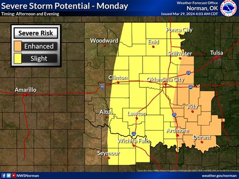 Monday Weather Forecast In Oklahoma Includes Severe Weather Oklahoma