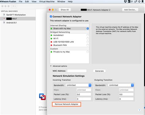 VM Has No Network Connection Windows VMware Fusion