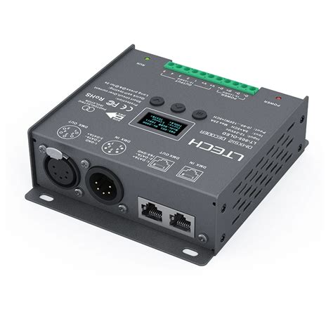 New Ltech Led Dmx Decoder Dc12v 24v Input5a5ch Max 25a 600w Output