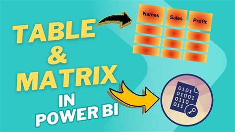 Power Bi 4 Unleashing The Power Of Tables And Matrices For Dynamic Data