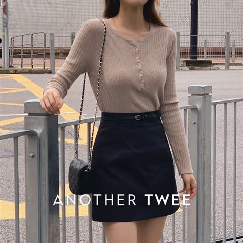 어나더트위 골지니트티 오늘출발🚀제작 Tnt0435 토일 버튼 라운드 니트라운드니트긴팔니트베이직니트버튼니트간절기니트