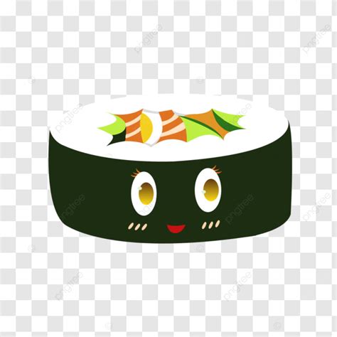 귀여운 초밥 캐릭터 벡터 김밥 해초 연어 고기 Png 일러스트 및 벡터 에 대한 무료 다운로드 Pngtree