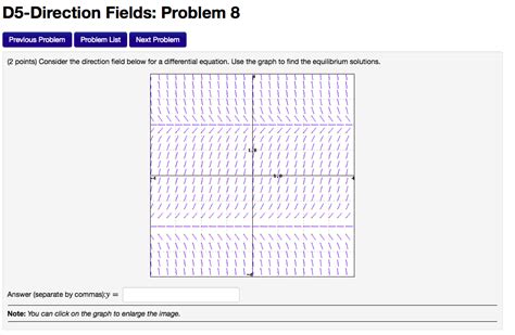 Solved D5 Direction Fields Problem 8 Previous Problem