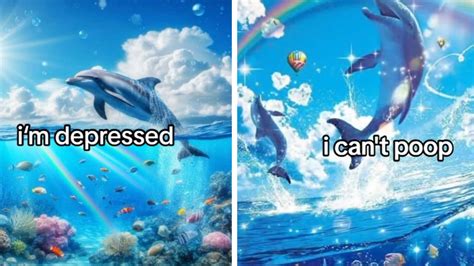 Rainbow Dolphin Symphony Dolphin Know Your Meme