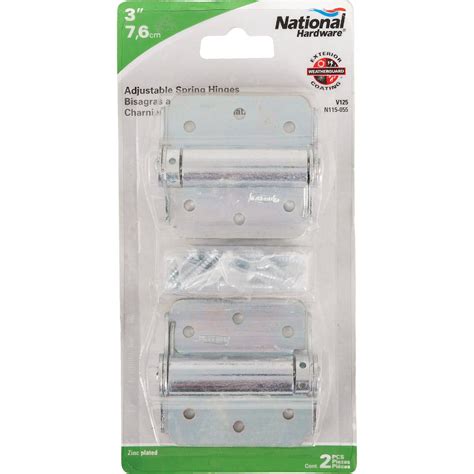 National 3 In Zinc Plated Full Surface Spring Door Hinge 2 Pack Do