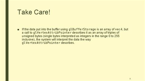 OPENGL BUFFER FUNCTIONALITY Slide Set Void