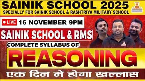 Reasoning Questions Reasoning Class Sainik School Online Coaching Youtube