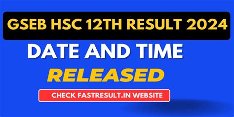 Gseb Hsc 12th Result 2024 Date And Time Gujarat Board 12th Result Will Be Released Tomorrow At
