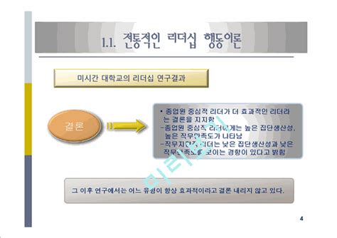 리더십 행동이론인문사회레포트