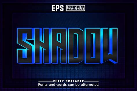 Premium Vector Shadow 3d Editable Text Effect