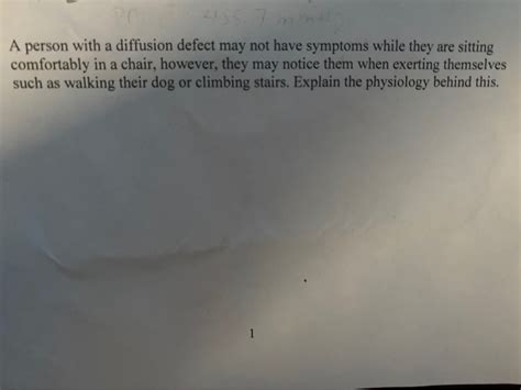 Solved A A Person With A Diffusion Defect May Not Have