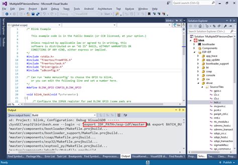 Switching Advanced ESP IDF Projects Between Different IDF Versions VisualGDB Tutorials