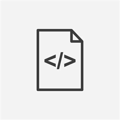 code file page document coding web programming icon vector