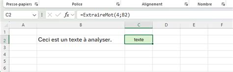 vba extraire un mot particulier d un texte dans excel excel