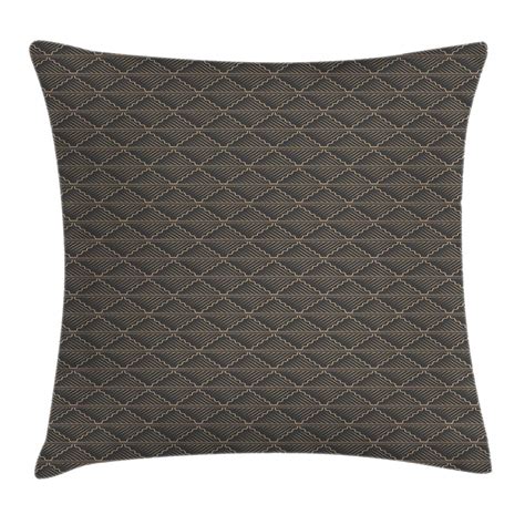 Classical Throw Pillow Cushion Cover Pattern Of Vertical Streaks Waves In Nostalgic Tones And