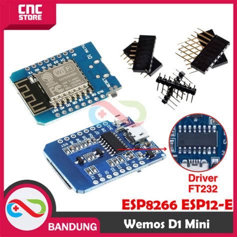 Jual CNC WEMOS D1 MINI NODEMCU 4MB LUA WIFI IOT INTERNET ESP8266 ESP 12 E Kota Bandung CNC