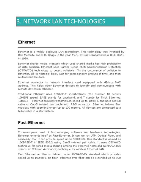 Lecture 2 Good Networking 3 Network Lan Technologies Ethernet Ethernet Is A Widely Deployed