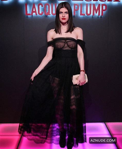 Alexandra Daddario Braless At The Dior Launch Bash At Poppy Nightclub In West Hollywood Aznude