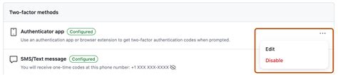 更改双因素身份验证方法 Github 文档