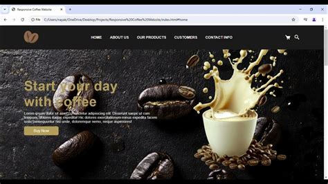 Responsive Coffee Website ☕ Using Html Css And Javascript Youtube