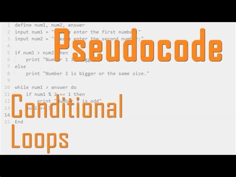 Conditional Repetition With Pseudocode Access Learn