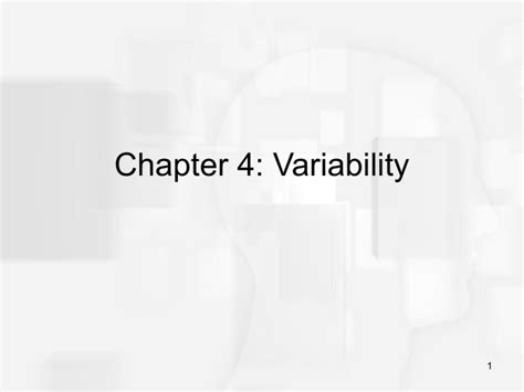 Chapter 4 Variability