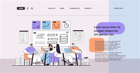 Premium Vector Businesspeople Analyzing Financial Data On Charts And Graphs Planning Report