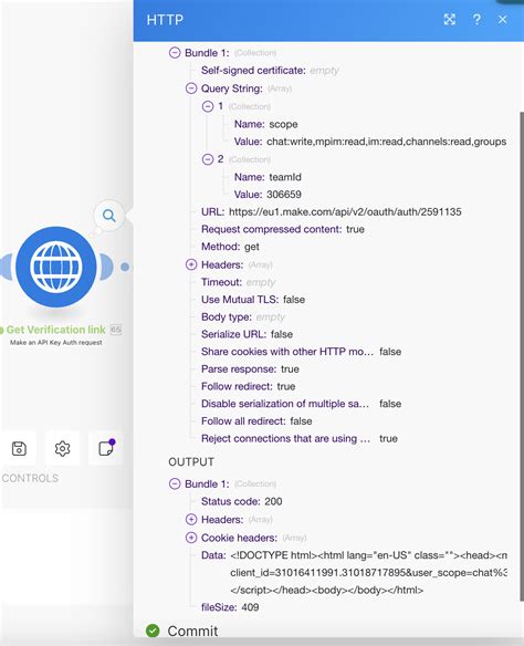 make api creation and validation testing of make connections via make
