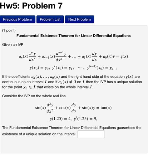 solved hw5 problem 7 previous problem problem list next