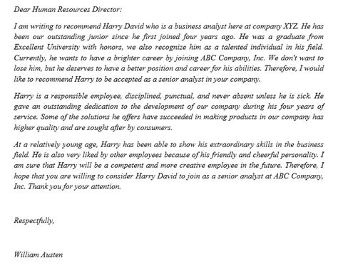 What Should Be Included In A Business Analyst Recommendation Letter Template Business Psd