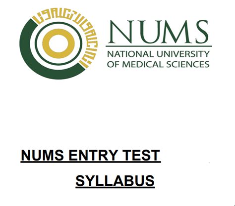 Download Nums Mdcat Syllabus 2024 Paklearningspot Pls Best Online Website Entry Test