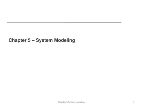 ppt chapter 5 system modeling powerpoint presentation free