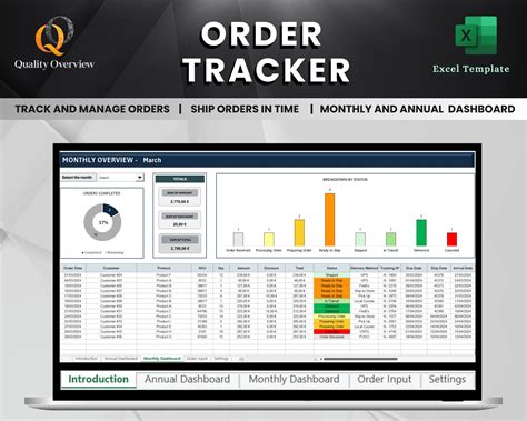 Order Tracker Excel Template For Your Order Management Process Track