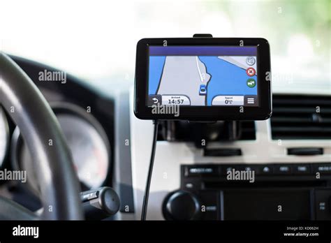 A Close Up View Of A GPS Vehicle Navigation System Inside A Car Stock Photo Alamy